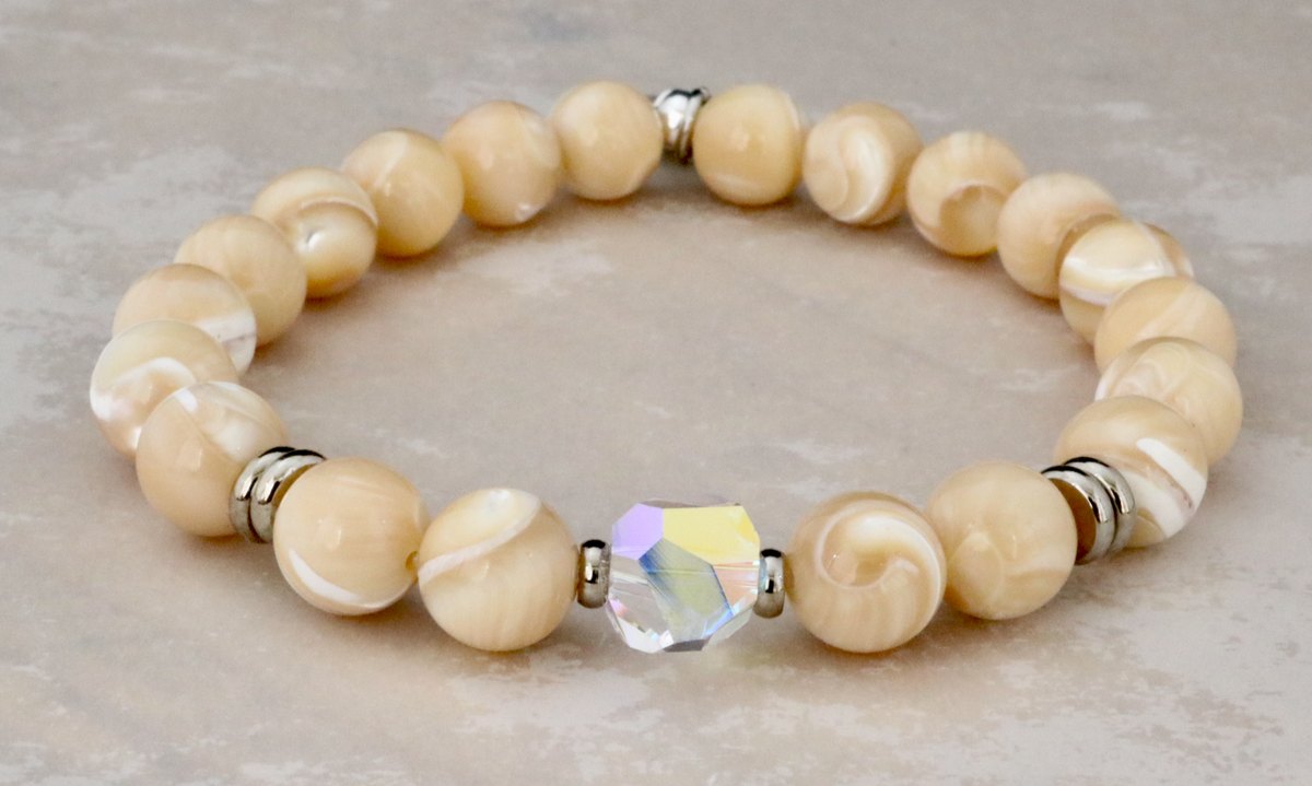 Stella on Latte Pearl – Stash Jewelry